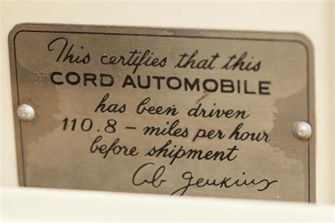 Bonhams Cars 1936 Cord 812 Phaeton Chassis No 1206h Engine No Fb2866