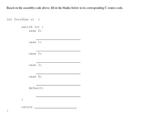 Solved Problem Consider The Following Assembly Code For A Chegg