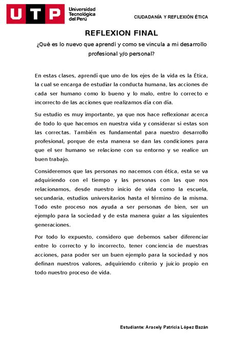 Reflexion Final S02 trabajos CIUDADANÍA Y REFLEXIÓN ÉTICA