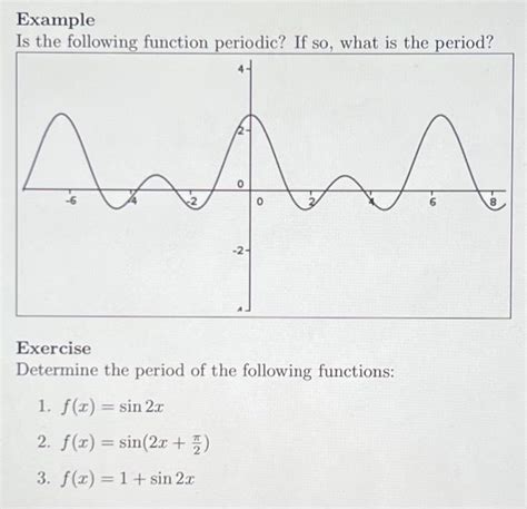 Solved Example Is The Following Function Periodic If So Chegg Com