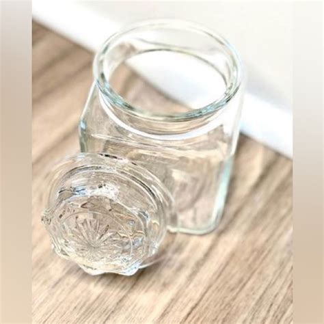Apothecary Kitchen Vintage Square Clear Glass Apothecary Jar Glass