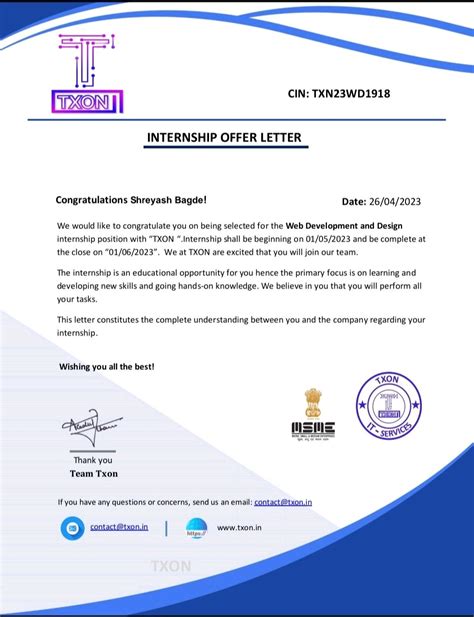 Shreyash Bagde On Linkedin Txon Internship Webdevelopment Design