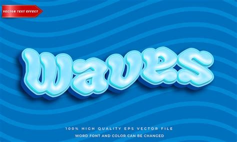 Premium Vector Waves Text Effect
