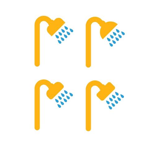 Premium Vector Bathing Shower Icon Vector Set Design