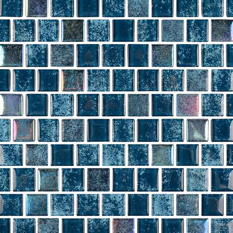 Nature Turquoise 1x1 Iridescent Glass Tile Aquatiles