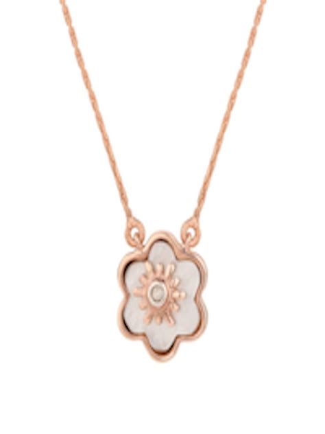 Buy Chumbak Rose Gold Sterling Silver Rose Gold Plated Necklace