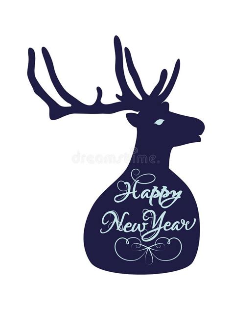 Christmas Card With Deer Stock Vector Illustration Of Greetings 62435123