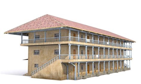 Chawl House 3d Model 24 Max Obj Fbx Free3d