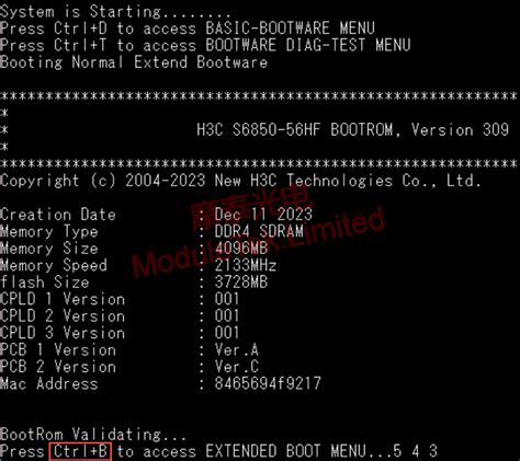 H C Switch Password Recovery To Temporarily Clear The Authentication Password ModuleTek
