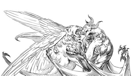 Winged Lion And Goat Dungeon Meshi Drawn By Qu4ntums0d4 Danbooru