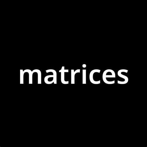 「マトリクシーズmatrices」とは？ カタカナ語の意味・発音・類語辞典