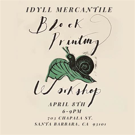 Block Printing Workshop — Tess The Printmaker