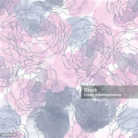 추상적인 모란와 보편적인 자유 수채화 완벽 한 패턴을 그림 배경 카드 배너 포스터 표지 초대장 헤더 또는 안내 책자에 대 한 그래픽 디자인 손으로 그린된 벡터 텍스처 수채화