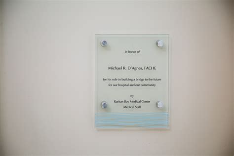Presentation Design Group Gallery Meridian Health Space Name Plaque