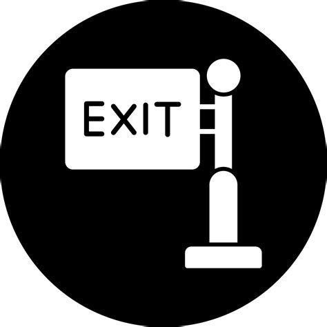 Exit Sign Vector Icon Vector Art At Vecteezy