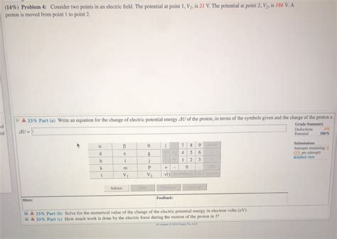Solved 14 Problem 4 Consider Two Points In An Electric