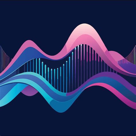 Abstract Flowing Wavy Lines With Pink And Blue Gradient Color Premium Ai Generated Vector