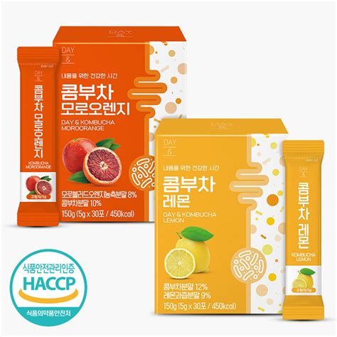 참앤들황토농원 데이앤 콤부차 레몬 모로오렌지 30포 1 1 홈플러스 택배배송