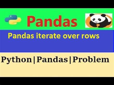 How To Iterate Over Rows In A DataFrame In Pandas Pandas Iterate Over
