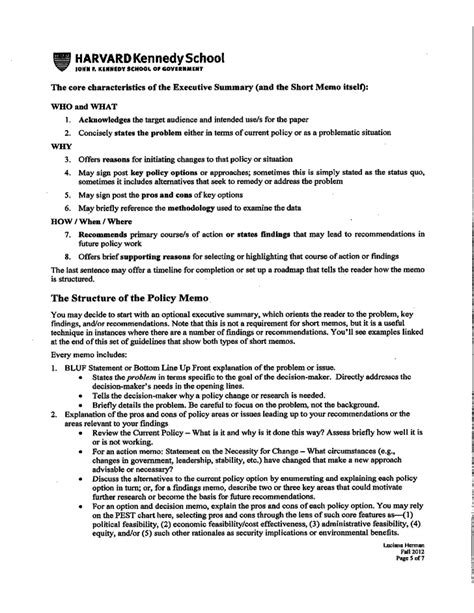 Policy Memo Template Free Download