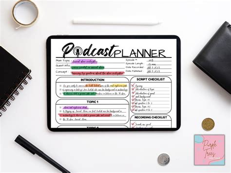 Premium Podcast Planner BUNDLE Pack Easy To Use Podcast Template Content Calendar Planner