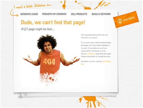 Design An Entertaining And Effective 404 Error Page Orphicpixel