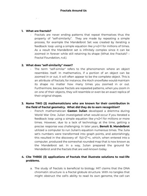 Fractals Around Us Pdf Fractal Mathematics