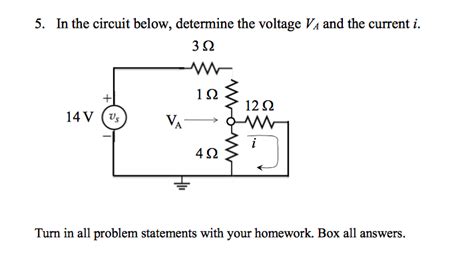 Solved In The Circuit Below Determine The Voltage V A And Chegg Com