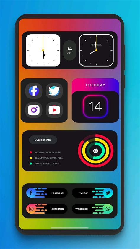 Dark Gradient Home Screen Setup Nova Launcher Setup Ideas Artofit