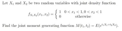 Solved Let X1 And X2 Be Two Random Variables With Joint