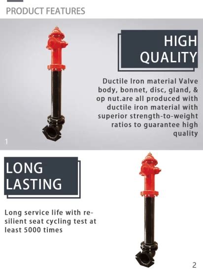 Psi UL Listed FM Approved Dry Barrel Type Underground Fire Hydrant With Flanged Connection