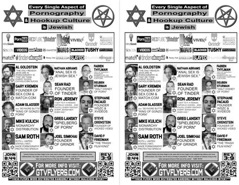 Every Single Aspect Of The Pornography Is Jewish Gtv Flyers