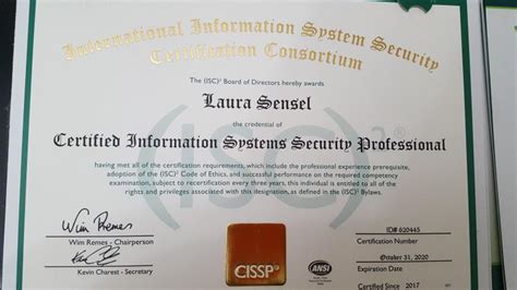 Its Official So Excited To Receive My Cissp Certificate In The Mail