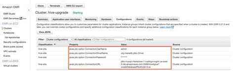 Upgrade Amazon Emr Hive Metastore From X To X Aws Big Data Blog