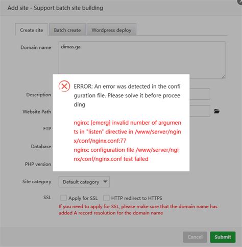Nginx Error Aapanel Free Hosting Control Panel One Click Lamplemp