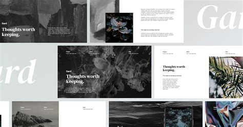 Gard Современный и минимальный Шаблон Keynote Шаблоны презентаций Включая чистый и белый