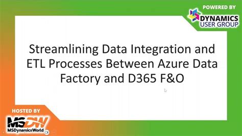 Dug Webinar Streamlining Data Integration And Etl Processes Between