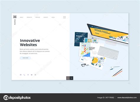 Website Template Design Modern Vector Illustration Concept Web Page