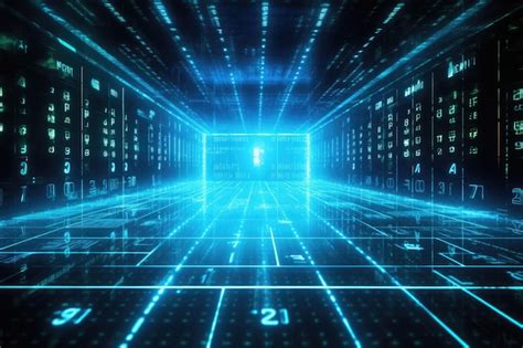 Premium Ai Image Digitized Virtual Reality Of Information And Quantum Computing