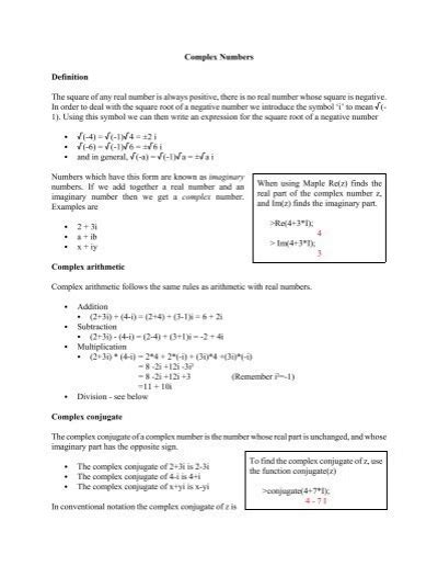 complex numbers physics