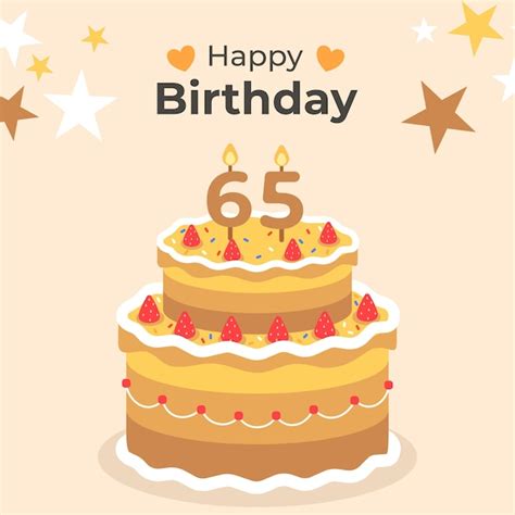 Diseño De Cartel De Pastel Para Pastel De Cumpleaños Felicitaciones