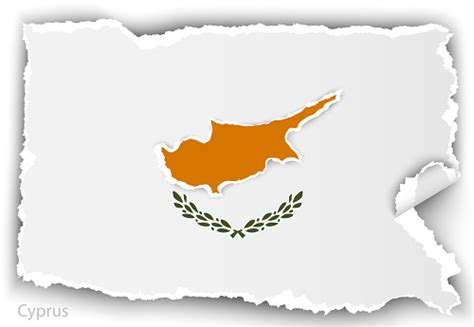 그림자가 있는 찢어진 종이에서 디자인 플래그 키프로스 개념에 대한 스톡 벡터 아트 및 기타 이미지 개념 개념과 주제 국가 관광명소 Istock