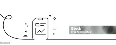 Report Document Line Icon File Sign Continuous Line With Curl Vector Stock Illustration