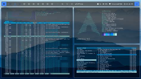 BSPWM Blue Arch Rice With Polybar Compton R Unixporn