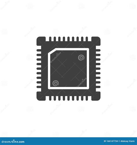 CPU Chip Vector Icon Stock Vector Illustration Of Perfect