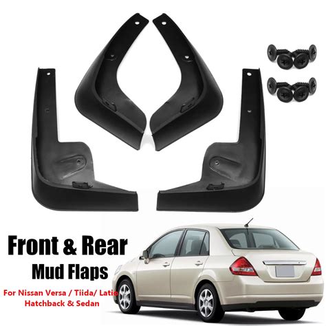 4pcs Car Fender Flares Front Rear Mud Flaps Mud Splash Guard For Nissan