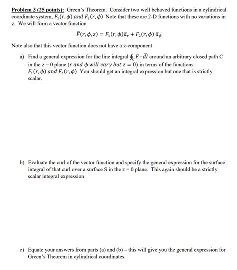 Solved Problem Points Green S Theorem Consider Two Chegg