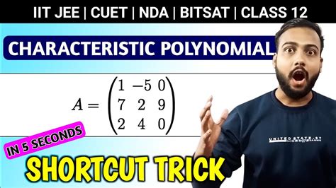 Characteristic Polynomial Of 3x3 Matrix In Just 5 Seconds