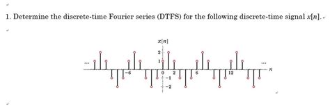 Solved Determine The Discrete Time Fourier Series DTFS Chegg