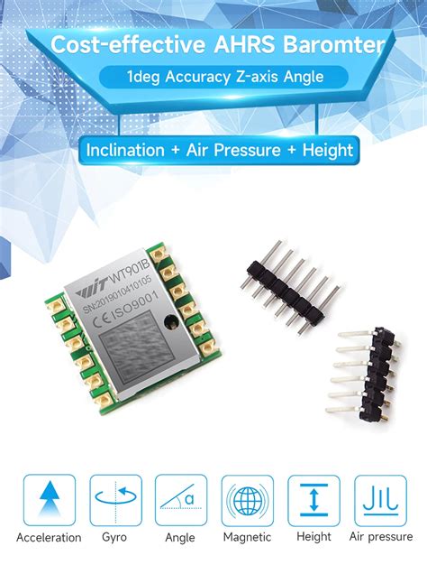 [wt901b] ahrs mpu9250 10 axis barometer tilt sensor acce gyro angle